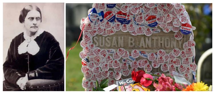 La tumba de la sufragista Susan B. Anthony se llenó de pegatinas de 'Yo ... La tumba de la sufragista Susan B. Anthony se llenó de pegatinas de 'Yo ...