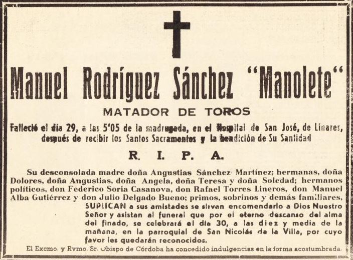 Las fotografías de la muerte de Manolete “resucitan” en una muestra de ...